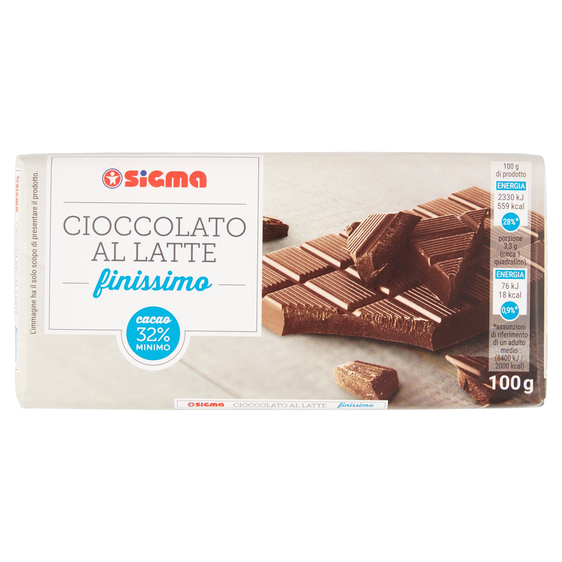 Sigma Cioccolato al Latte finissimo 100 g - SuperSIGMA