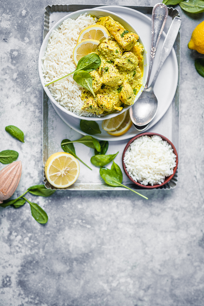 Curry di pollo al limone con riso Basmati - SuperSigma