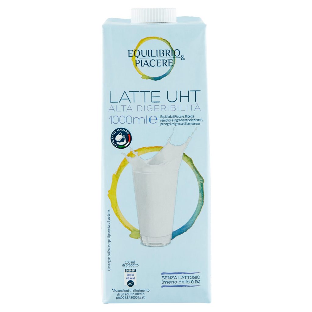 Equilibrio & Piacere Latte UHT Alta Digeribilità Senza Lattosio 1000 ml ...